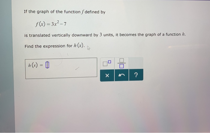 Solved If the graph of the function f defined by x)327 is | Chegg.com