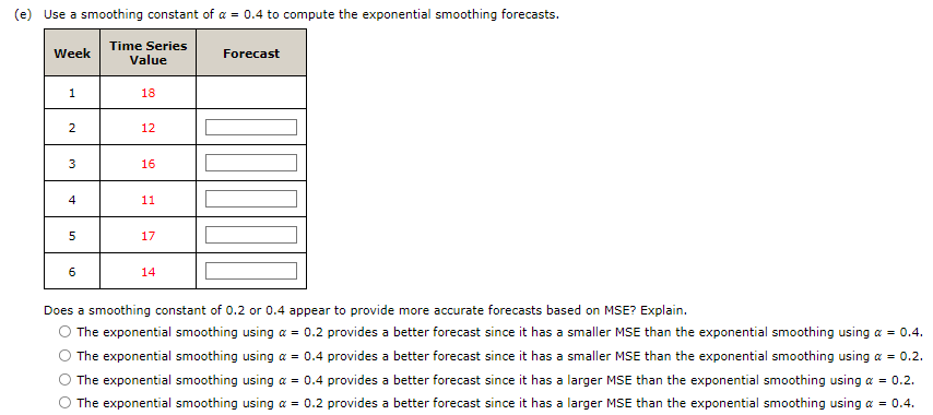 Solved Compute MSE. (Round your answer to two decimal | Chegg.com Solved Compute MSE. (Round your answer to two decimal | Chegg.com