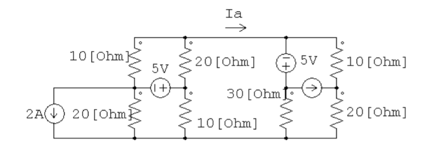Solved for the circuit , determine the value of the current | Chegg.com