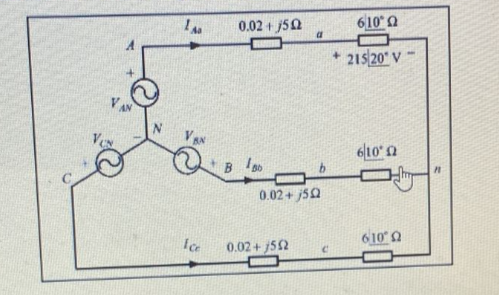 Solved In the following circuit, abc phase sequence is used. | Chegg.com