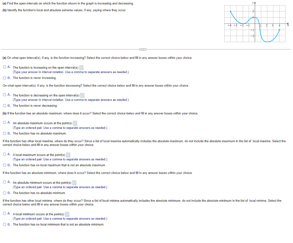 Solved (a) Find the open intervals on which the function | Chegg.com