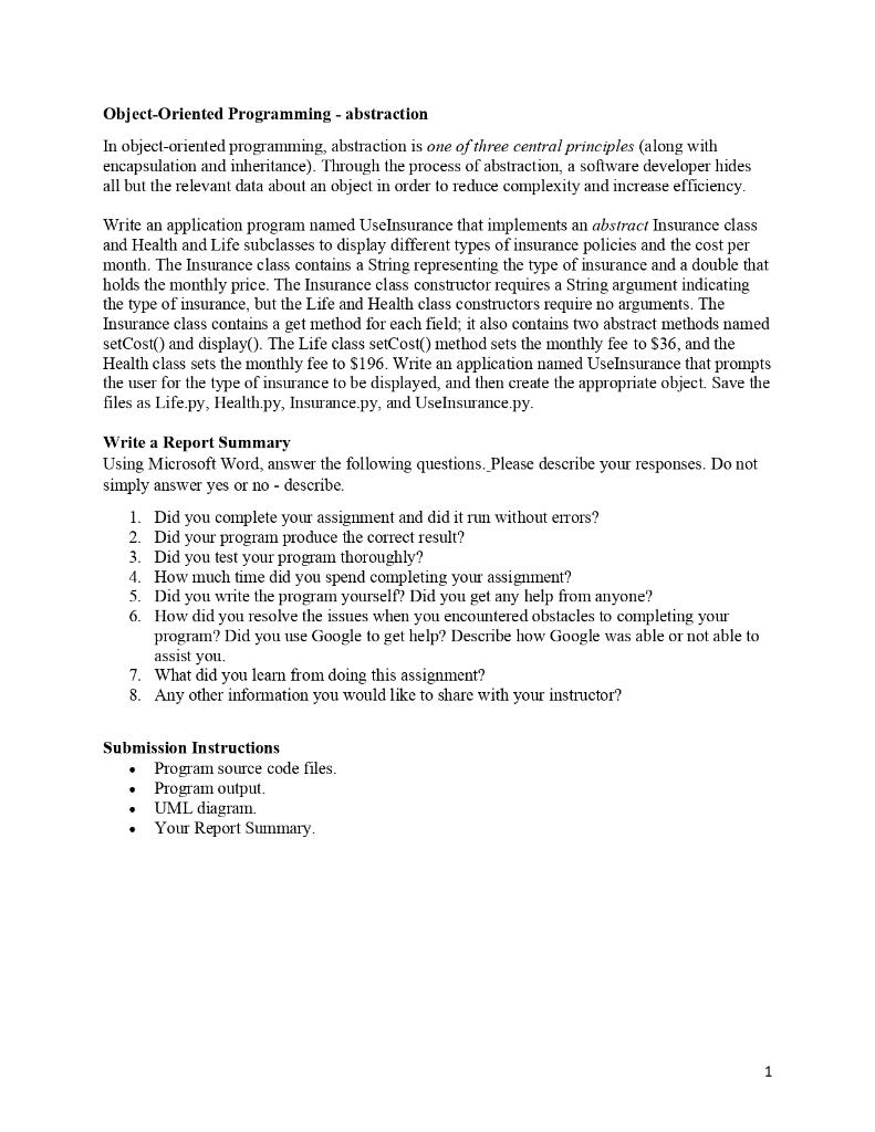 Solved Write a Report Summary Using Microsoft Word, answer | Chegg.com