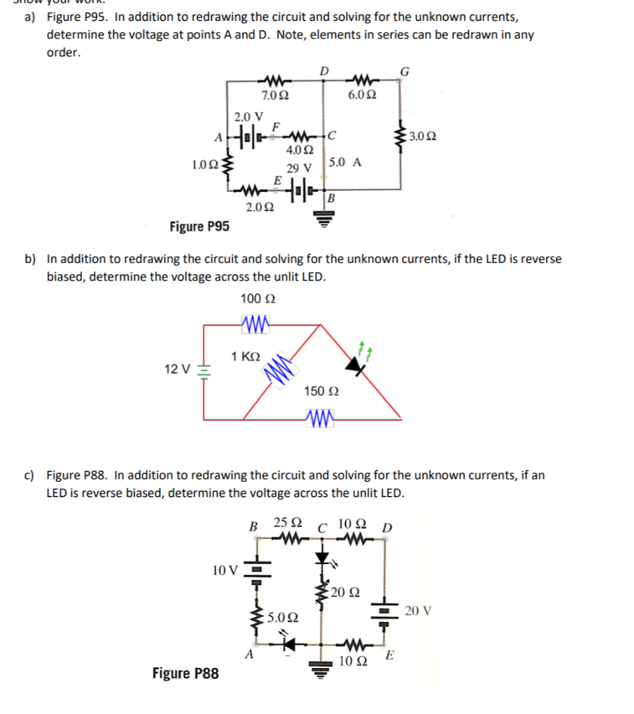 Solved a) Figure P95. In addition to redrawing the circuit | Chegg.com