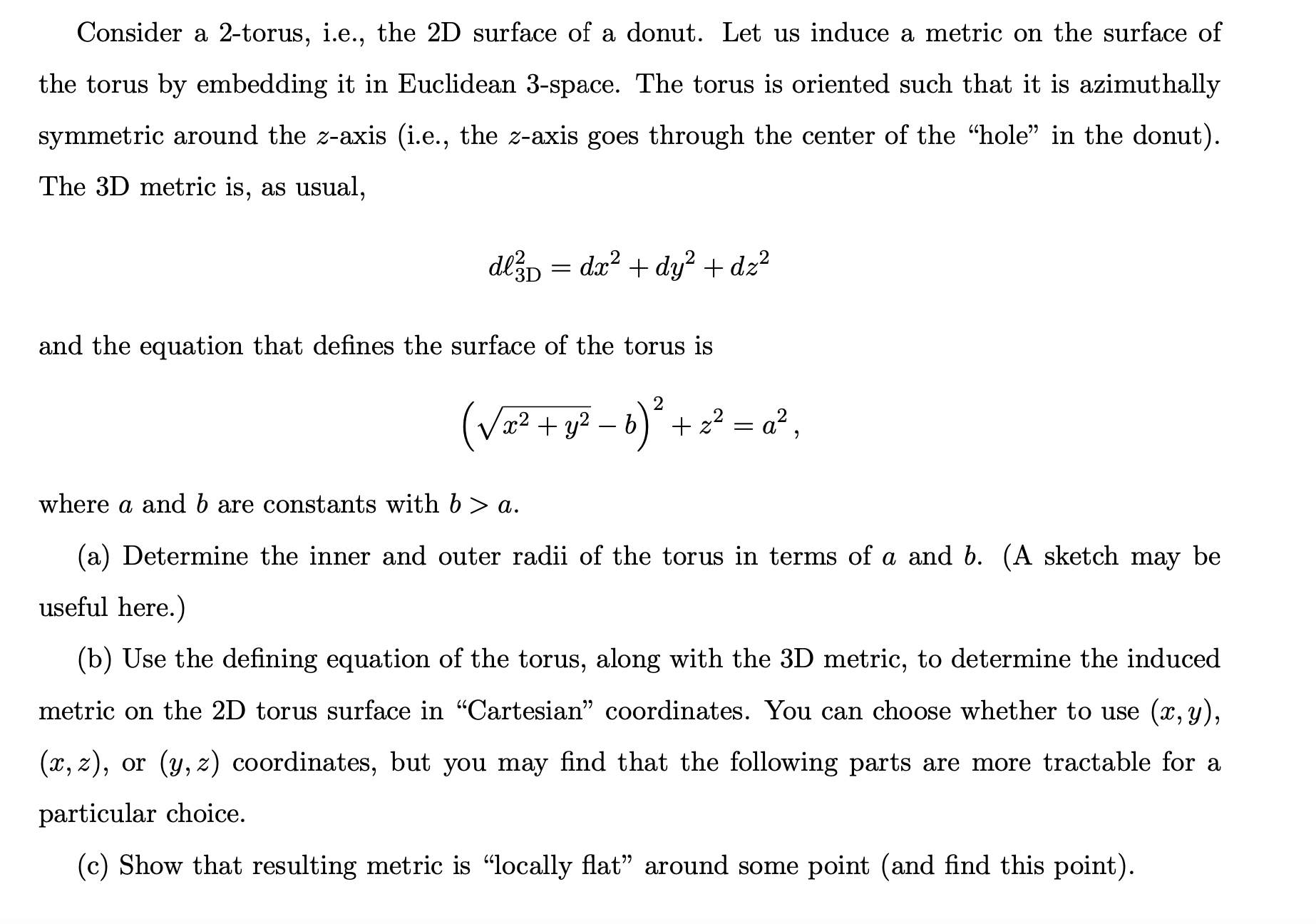 Solved Consider a 2-torus, i.e., ﻿the 2D surface of a donut. | Chegg.com