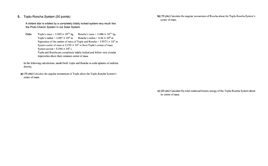 Rotational Dynamics Assignment (200 Points) • Due | Chegg.com