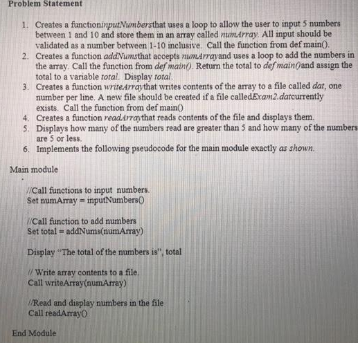 Solved Problem Statement 1. Creates a | Chegg.com