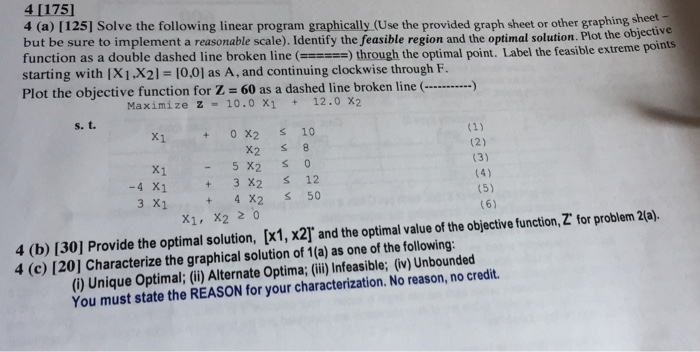 Solved 4 11751 4 (a) [1251 Solve the following linear | Chegg.com