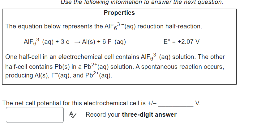 Solved The equation below represents the AlF63− (aq) | Chegg.com