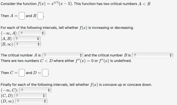 Solved Consider the function f(x)=x4/5(x−5). This function | Chegg.com