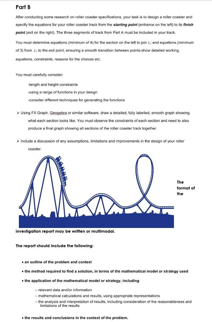 Solved Roller Coaster Track Design II Part A The first task | Chegg.com