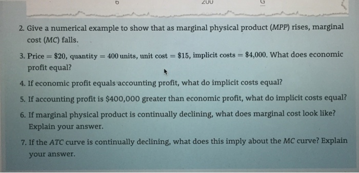 Solved Give a numerical example to show that as marginal | Chegg.com