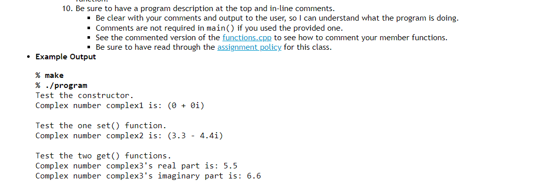 Solved - Objective - Create a class named Complex to | Chegg.com