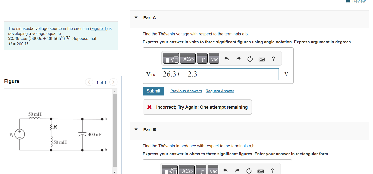 [Solved]: The sinusoidal voltage source in the circuit in