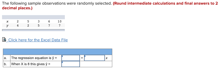 Solved The following sample observations were randomly | Chegg.com