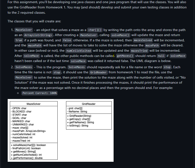 For this assignment, you'll be developing one java | Chegg.com