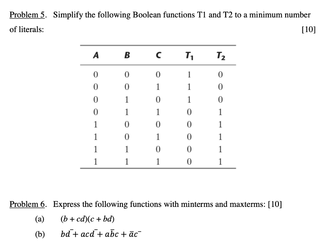Solved Problem 3. Draw the timing diagram of the following | Chegg.com
