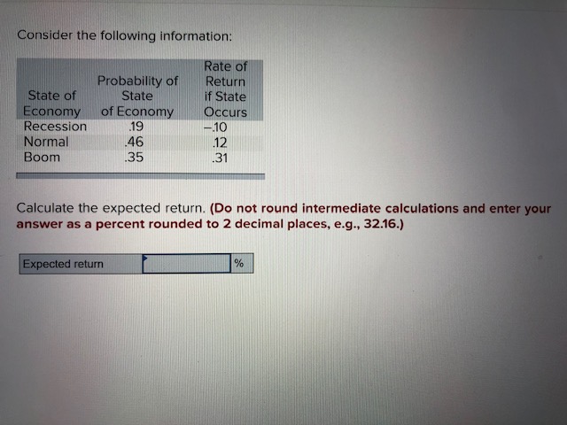 Solved Consider the following information: Calculate the | Chegg.com