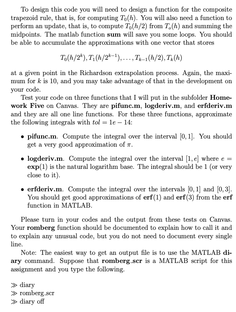 You are to write a MATLAB function to implement | Chegg.com