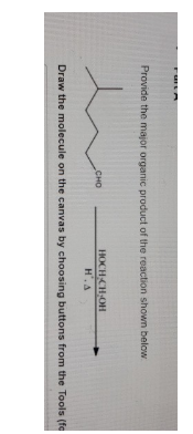 Solved Provide the major organic product of the reaction | Chegg.com