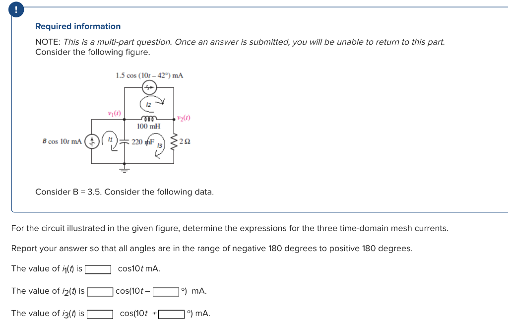 Solved Required information NOTE: This is a multi-part | Chegg.com