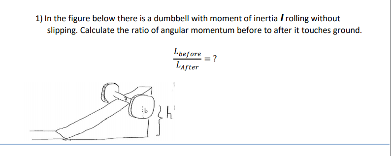 Solved 1) In the figure below there is a dumbbell with | Chegg.com