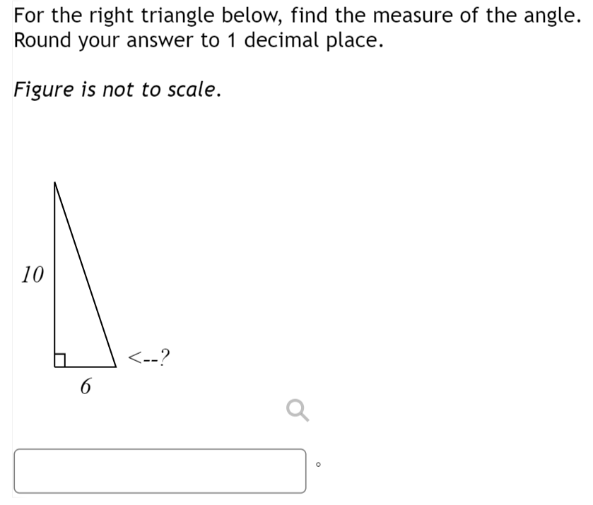 Solved For The Right Triangle Below Find The Measure Of