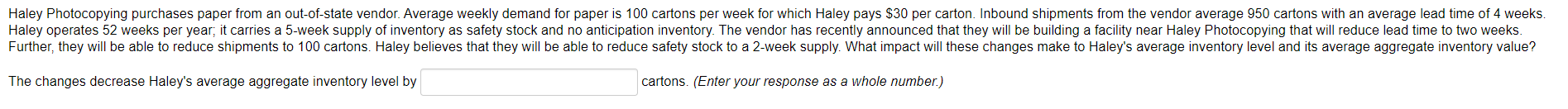 Solved B. The changes decrease Haley’s average aggregate | Chegg.com