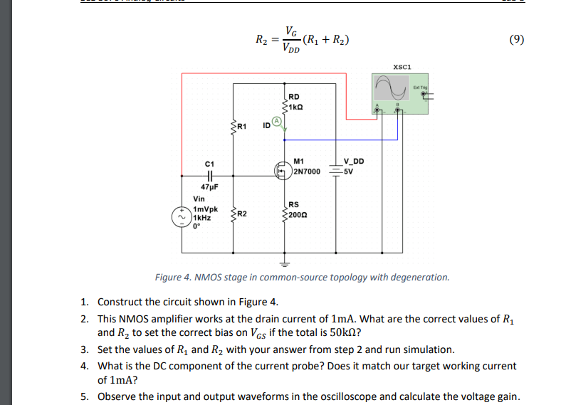 Solved Experiment 4. Degenerated Common Source Topology with | Chegg.com