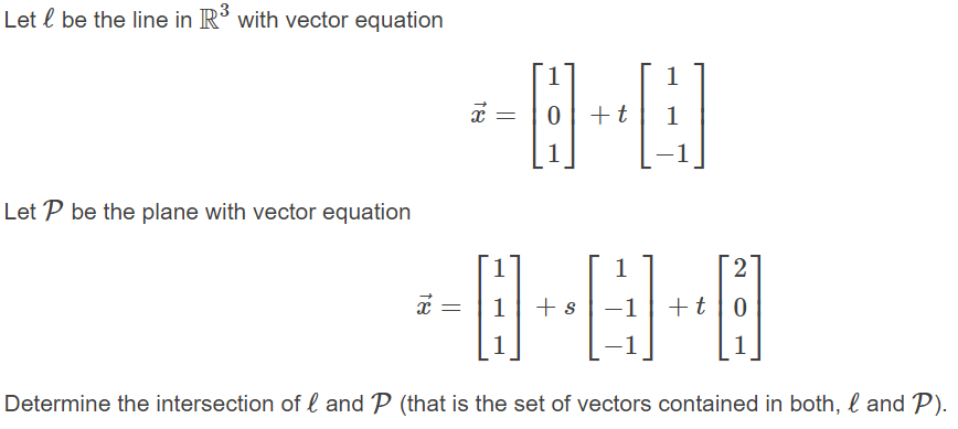 Solved et t be the line in lR with vector equation Let P be | Chegg.com