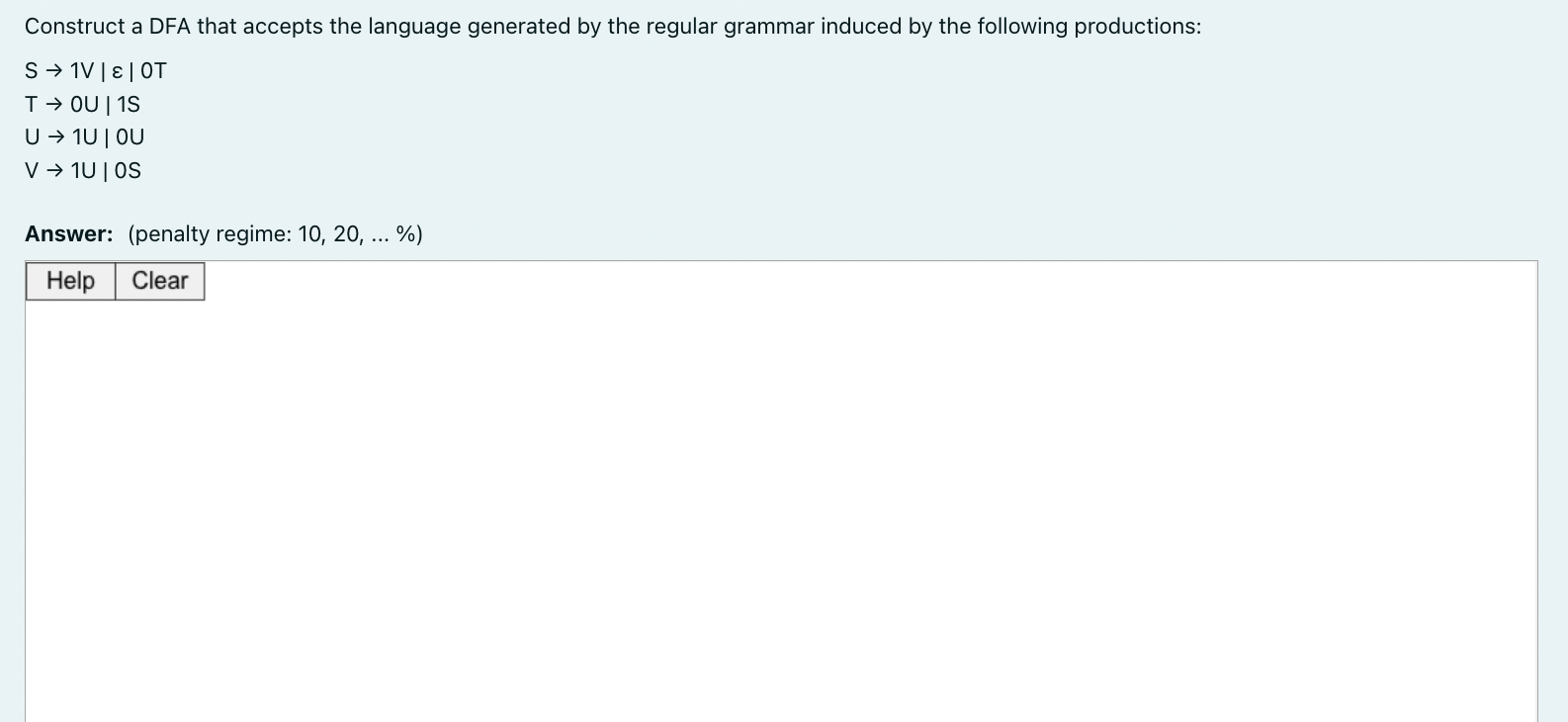 Solved Construct a DFA that accepts the language generated | Chegg.com