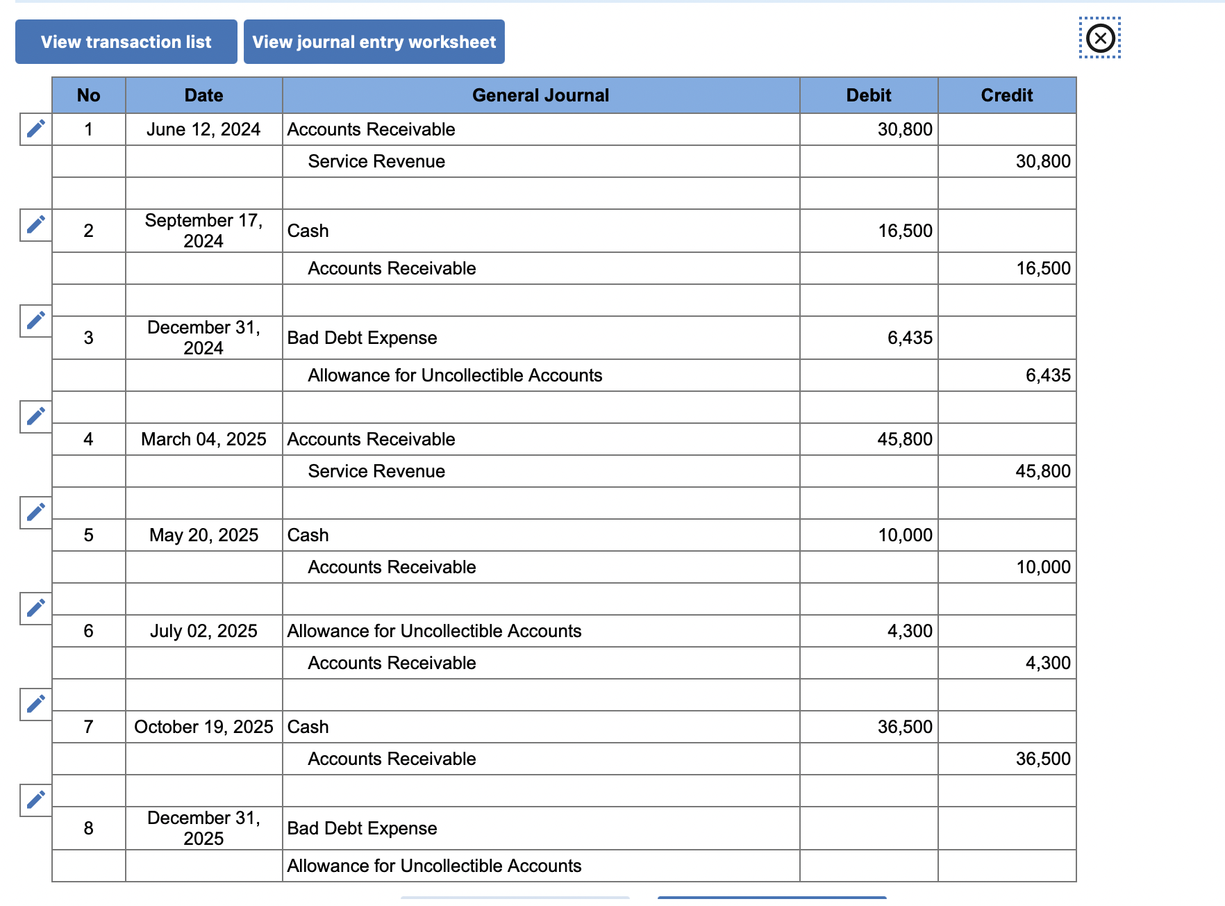 Problem 5-3A (Algo) Record transactions related to | Chegg.com