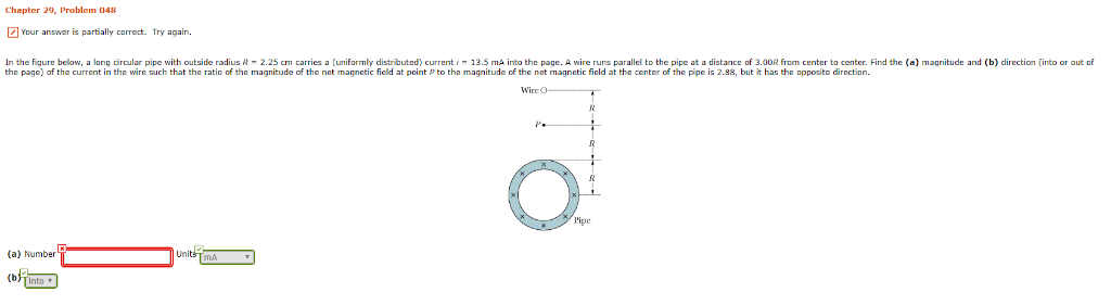 Solved In the figure below, a long circular pipe with | Chegg.com