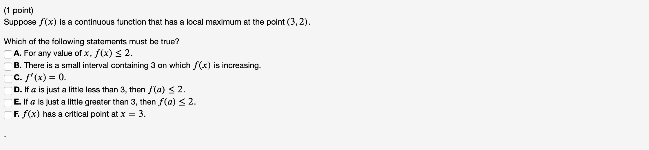 Solved 50. (1 point) Consider the graphs below, which give | Chegg.com