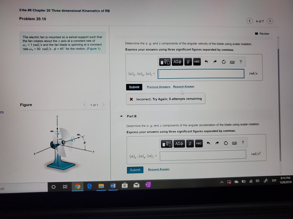 Solved Figure rn Part B Determine the r, y, and z | Chegg.com