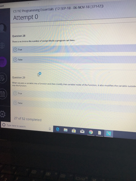 Solved CS192 Programming Essentials (12-SEP.18-06 NOv-18 | Chegg.com