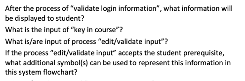 Solved Question C.1: Consider the following system flowchart | Chegg.com