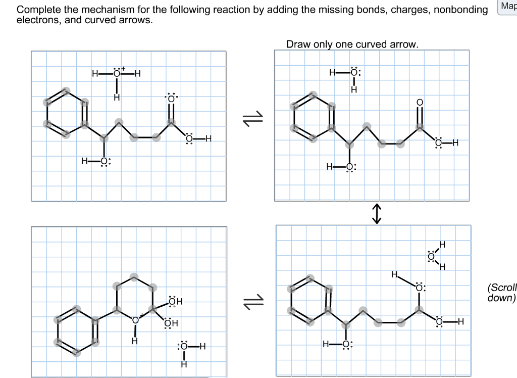 Solved Complete the mechanism for the following reaction by | Chegg.com