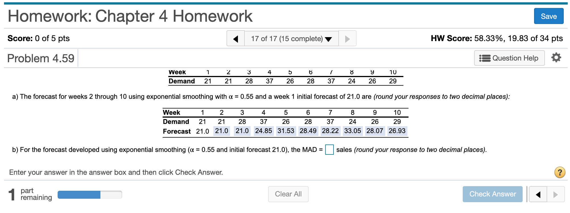 Solved Homework Chapter 4 Homework Save Score 0 Of 5 Pts