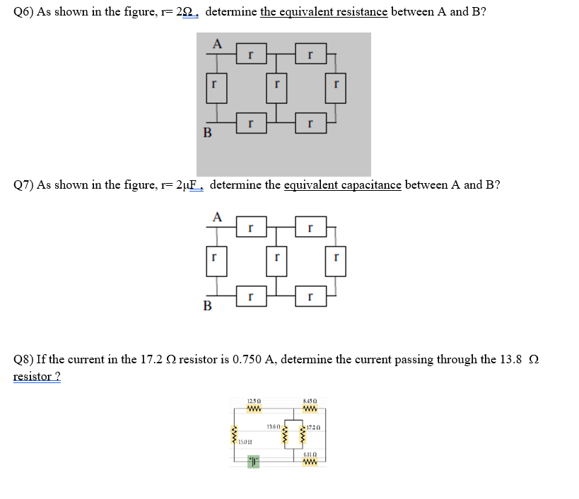 Solved Q6) As shown in the figure, r= 29, determine the | Chegg.com
