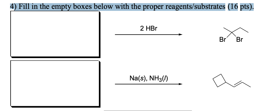 Solved 4) Fill in the empty boxes below with the proper | Chegg.com