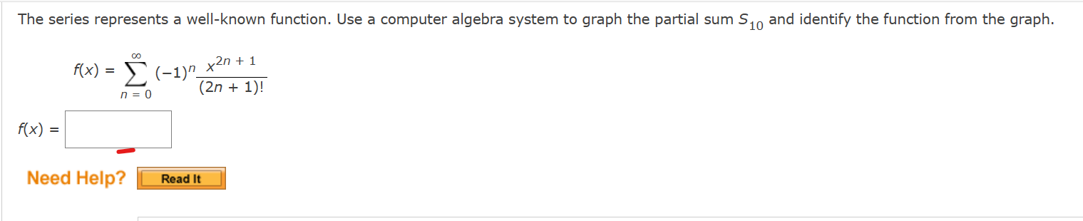 Solved The series represents a well-known function. Use a | Chegg.com