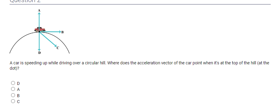 Solved A car is speeding up while driving over a circular | Chegg.com