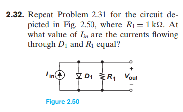 Solved 2.32. Repeat Problem 2.31 for the circuit depicted in | Chegg.com