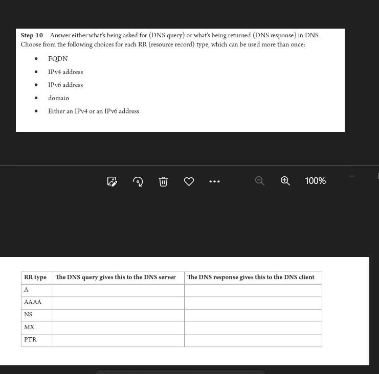 Solved Step 10 Answer either what's being asked for (DNS | Chegg.com