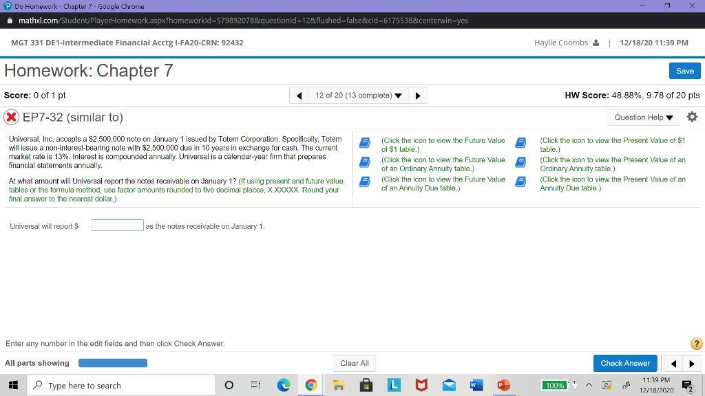 Solved Do Homework - Chapter 7 - Google Chrome | Chegg.com