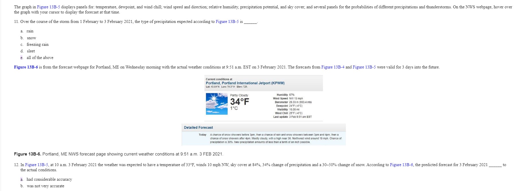 Solved Figure 13B-3. Quantitative precipitation forecasts of | Chegg.com