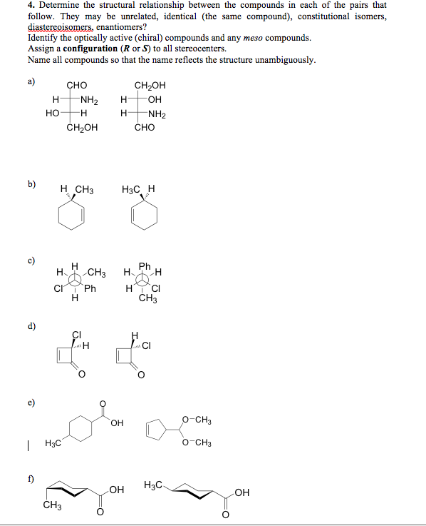 Solved 4. Determine the structural relationship between the | Chegg.com