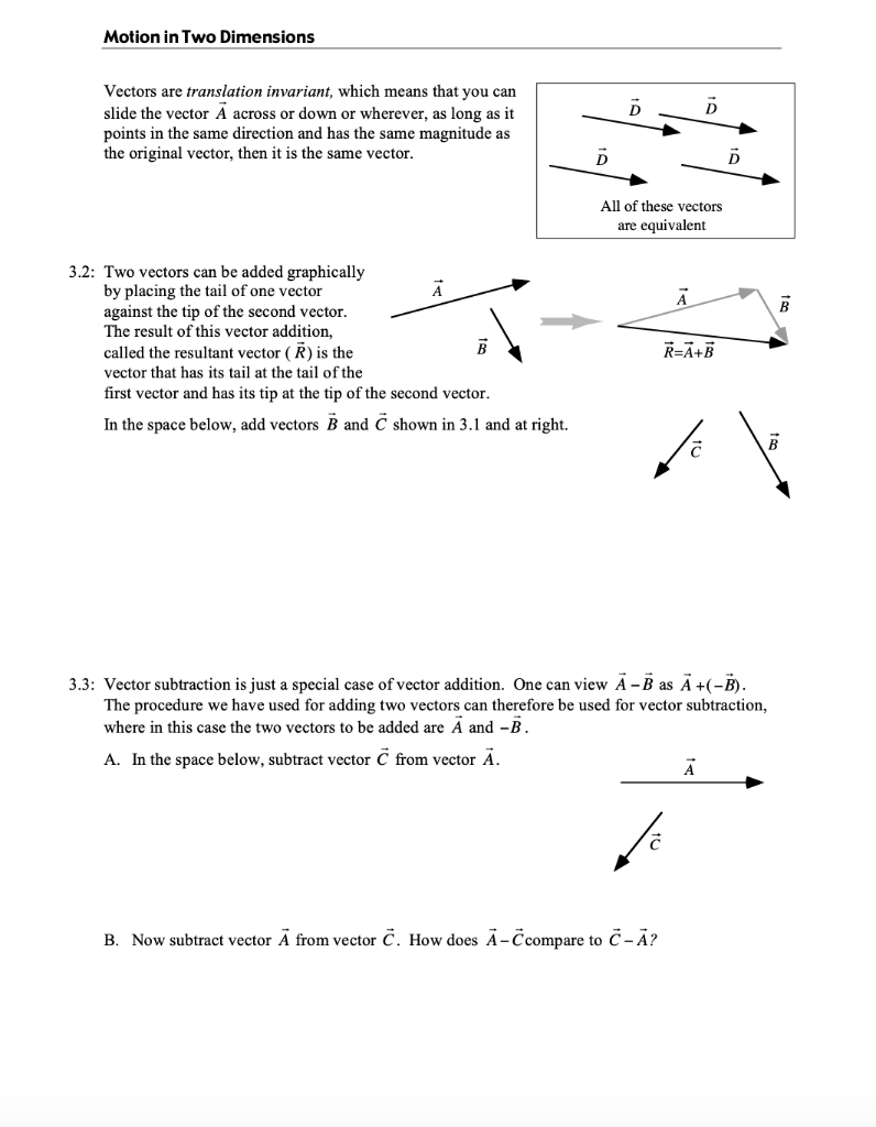 Motion in Two Dimensions 2. Recording motion and | Chegg.com