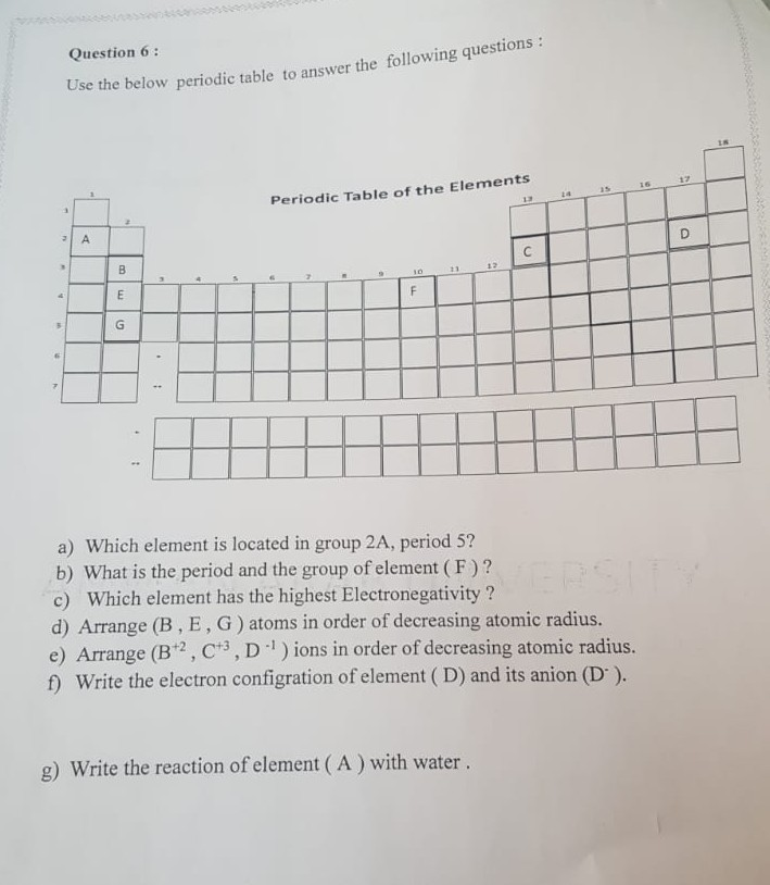 Periodic Table Test Questions And Answers | Cabinets Matttroy Periodic Table Test Questions And Answers | Cabinets Matttroy