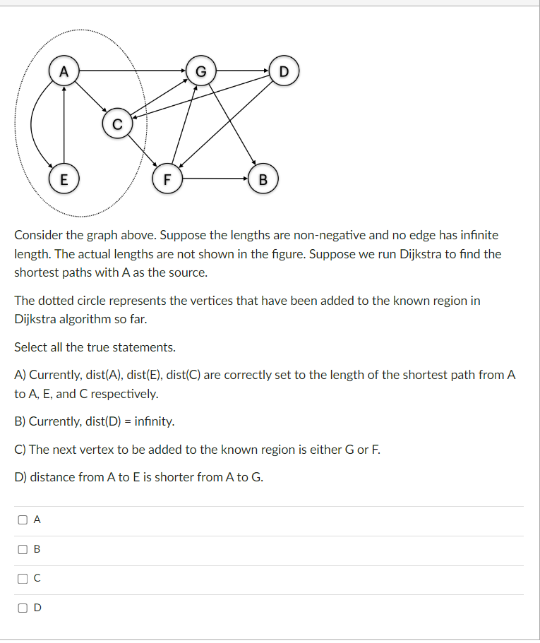 Solved Consider the graph above. Suppose the lengths are | Chegg.com